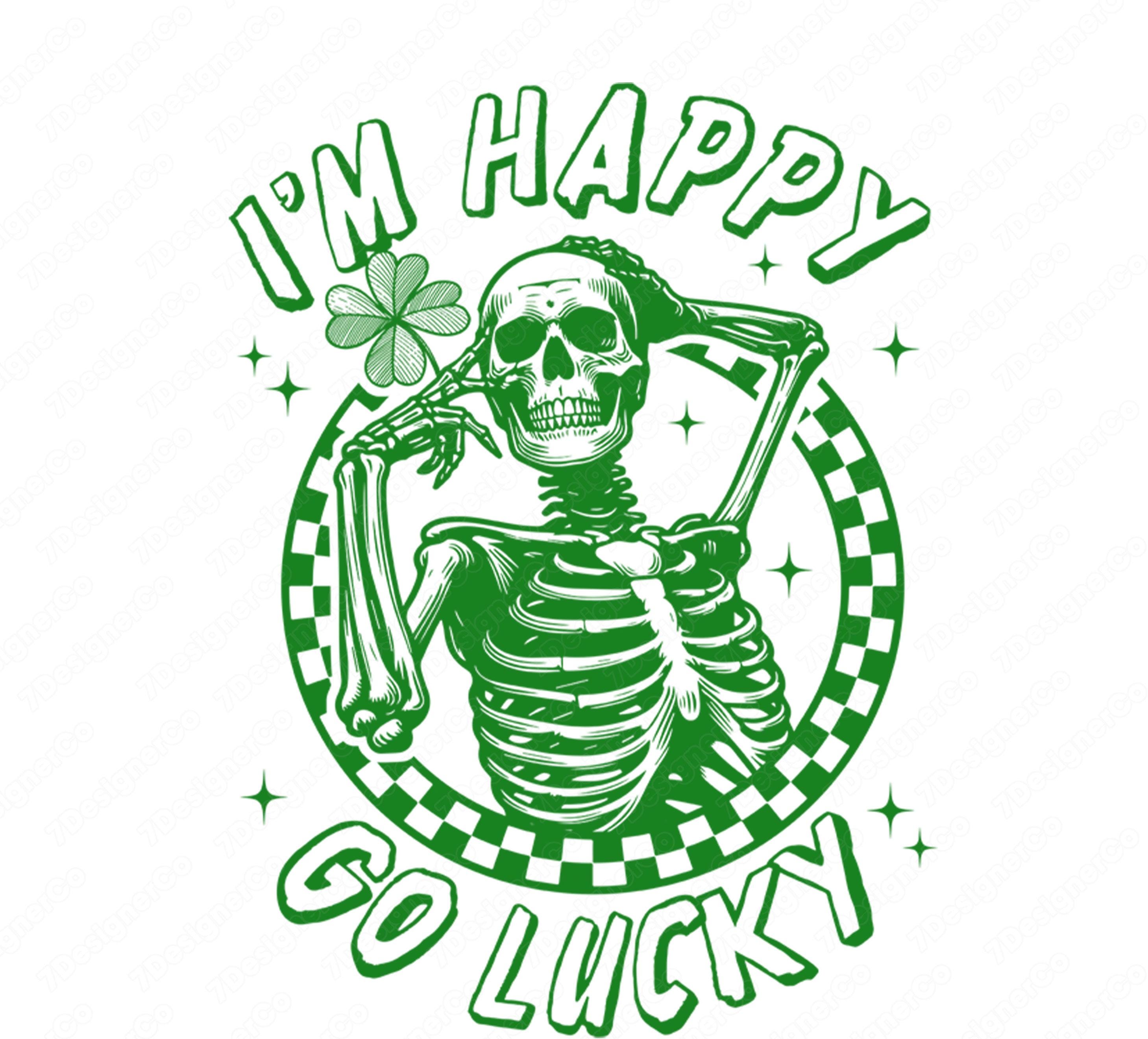 I'm Happy Go Lucky PNG, Patricks Day PNG, Irish Day PNG, Shamrock Png ...