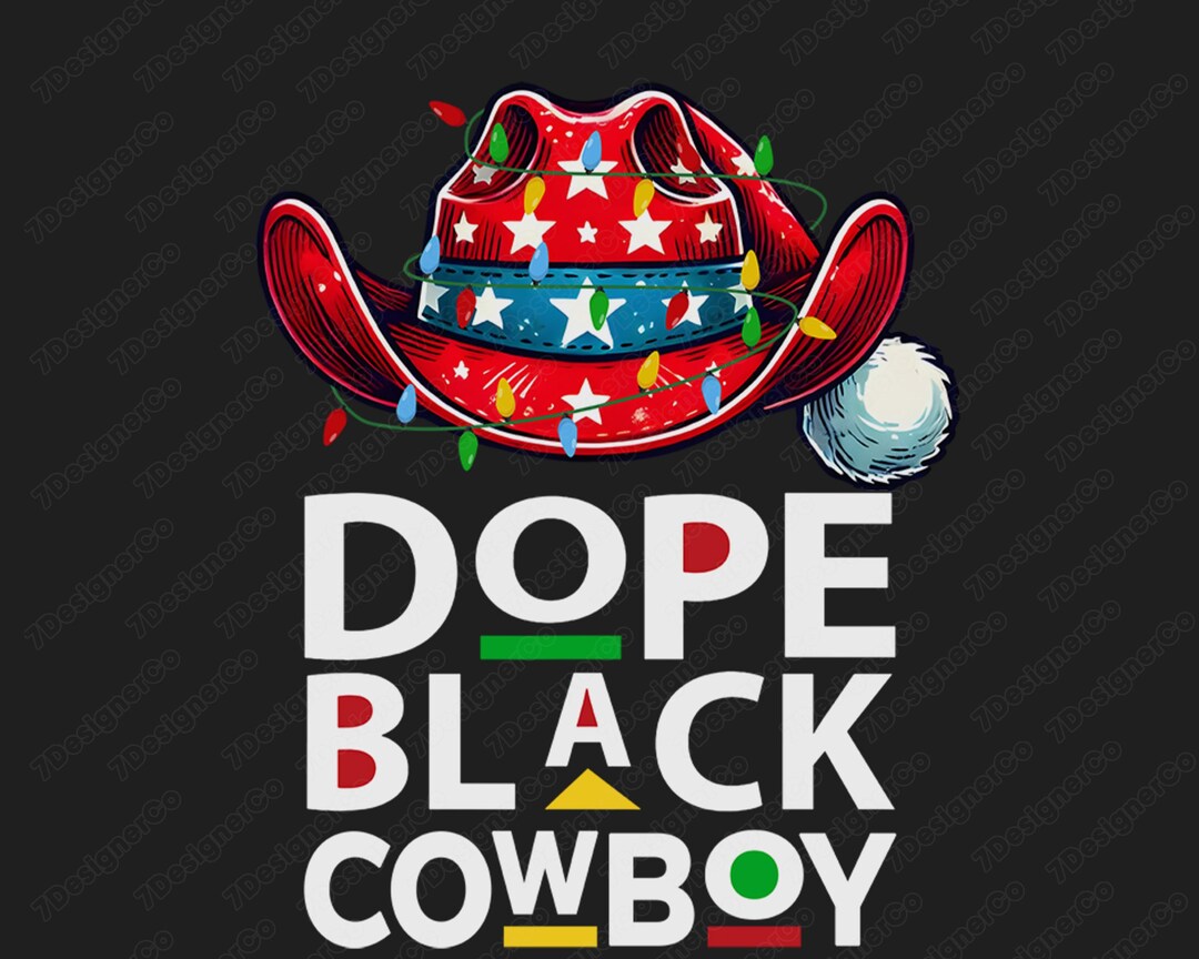 Dope Black Cowboy Png, Merry Christmas Png, Christmas Family, Christmas ...