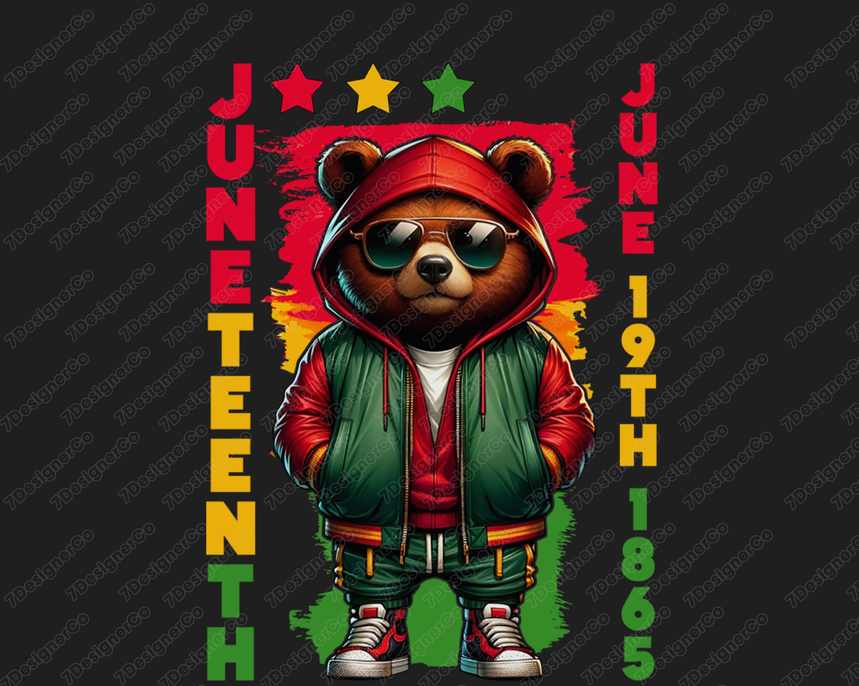 Juneteenth Teddy Bear PNG: Freedom 1865 (digital Download) - Etsy