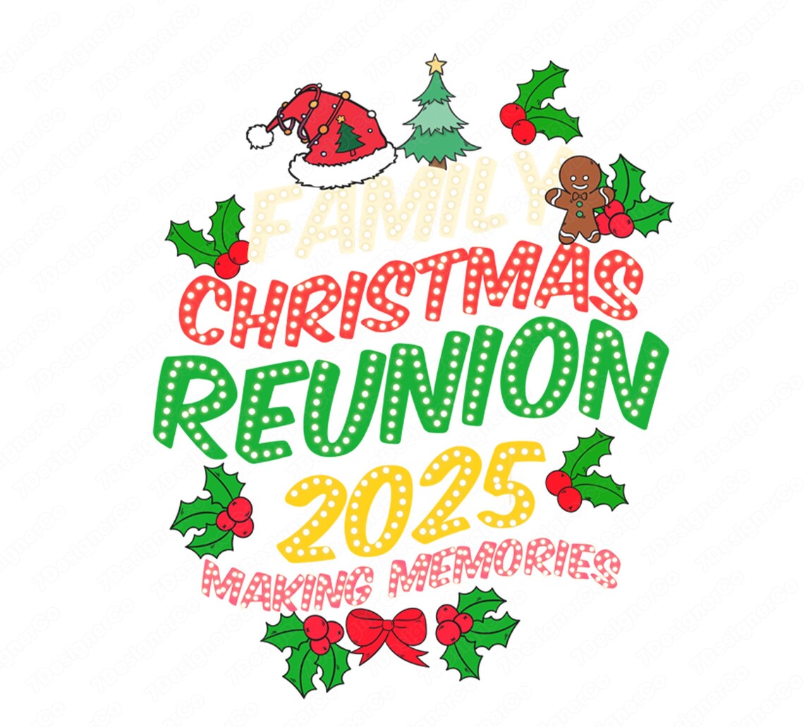 Family Christmas Reunion 2025 PNG (digital Download) - Etsy
