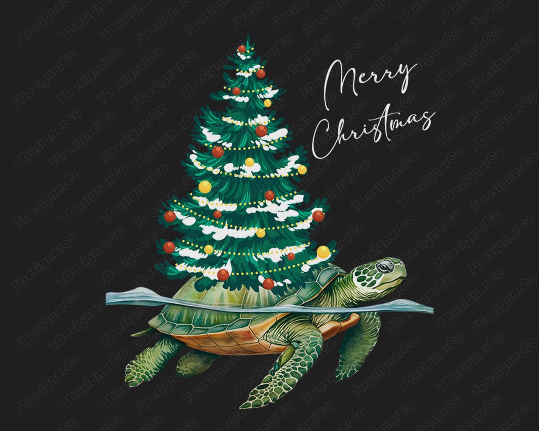 Sea Turtle Christmas Png, Merry Christmas Png, Christmas Family Png ...