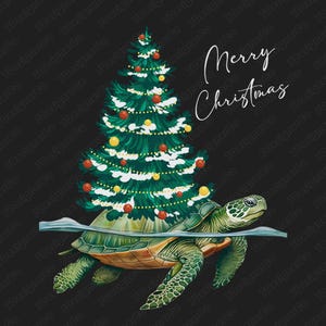 Sea Turtle Christmas Png, Merry Christmas Png, Christmas Family Png ...