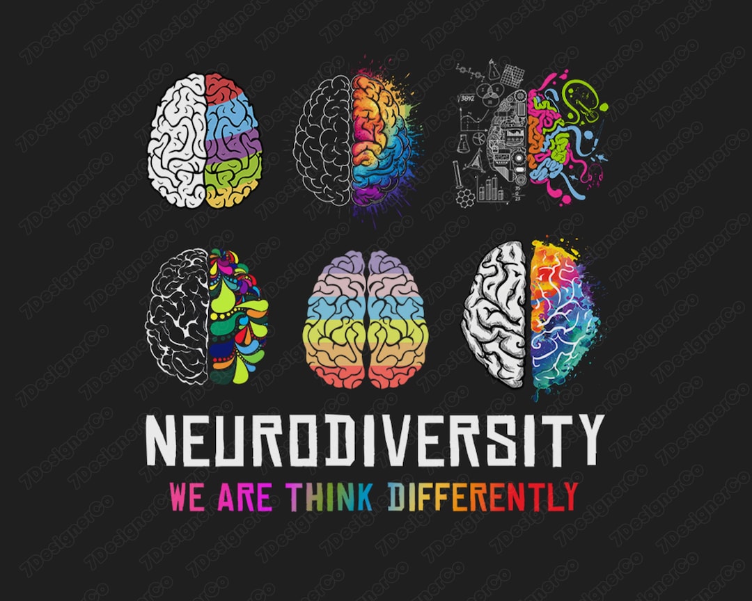 Neurodiversity Brain Art PNG: Autism Awareness Design (digital Download ...