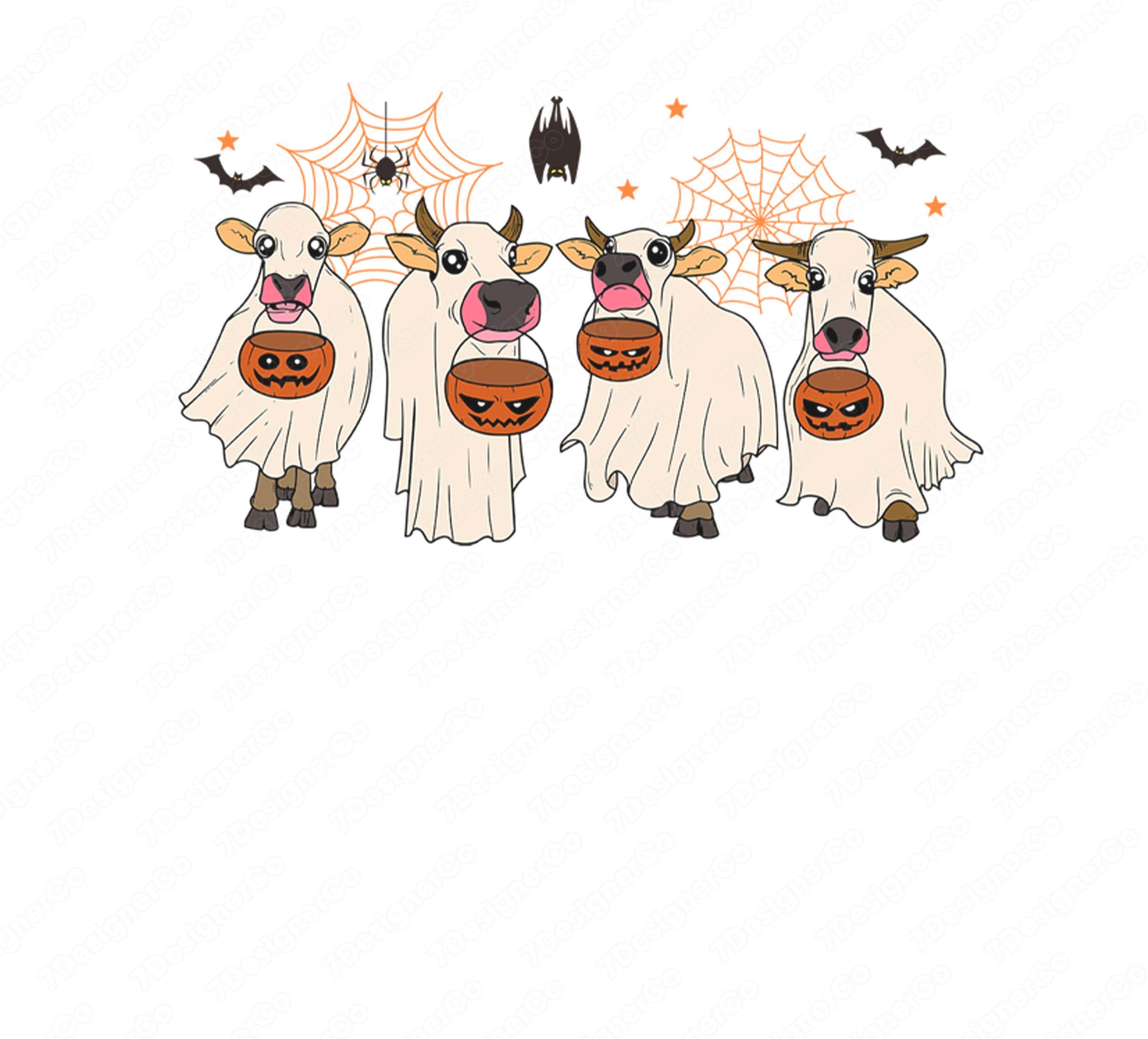 Ghost Cows Halloween PNG, Halloween PNG, Spooky Season PNG, Halloween ...