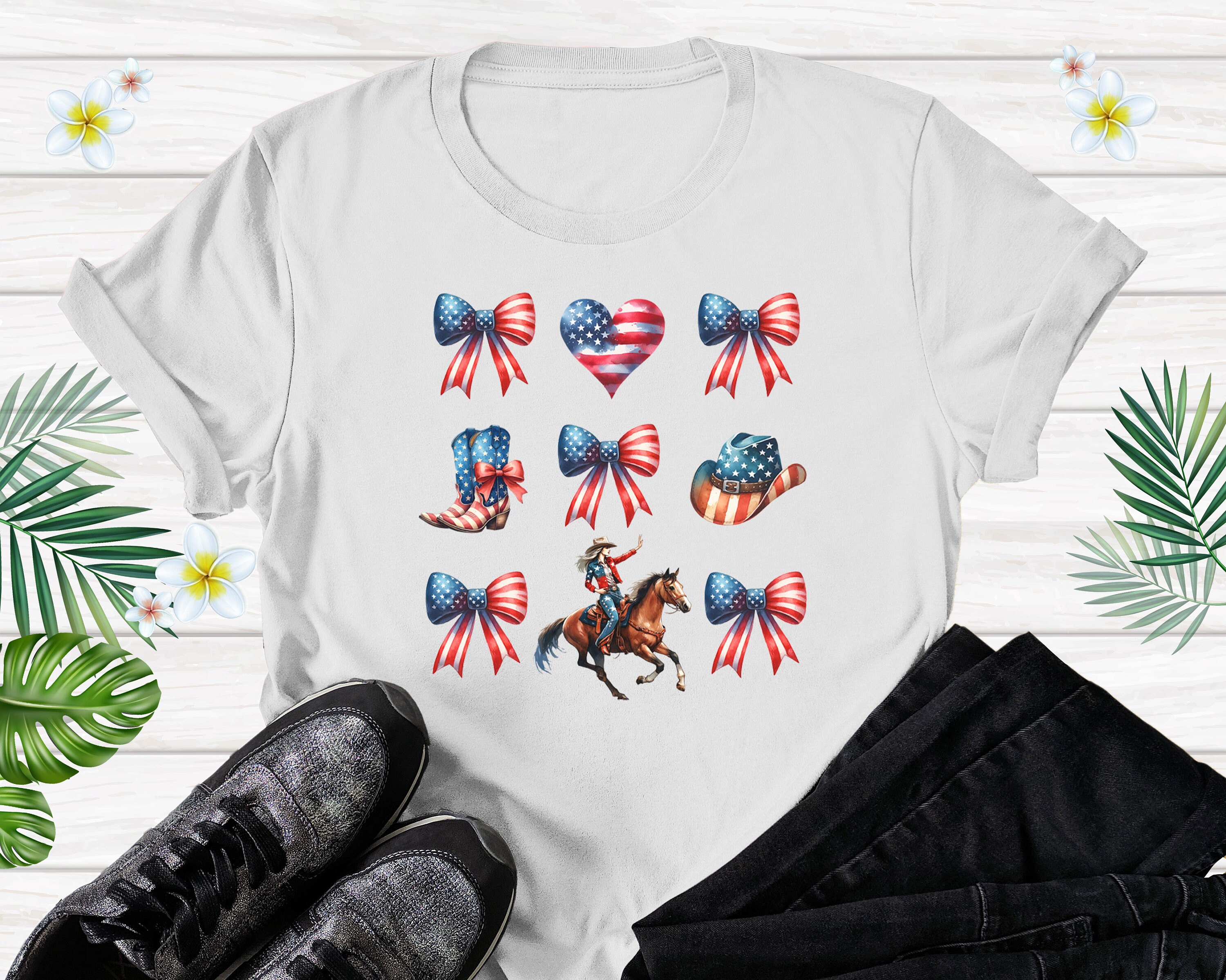 Cowgirl 4th of July PNG, 4th of July PNG, Independence Day Png, 4th of ...