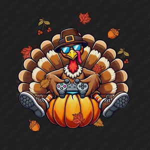 Turkey Gaming Thanksgiving PNG, Happy Thanksgiving PNG, Thanksgiving ...