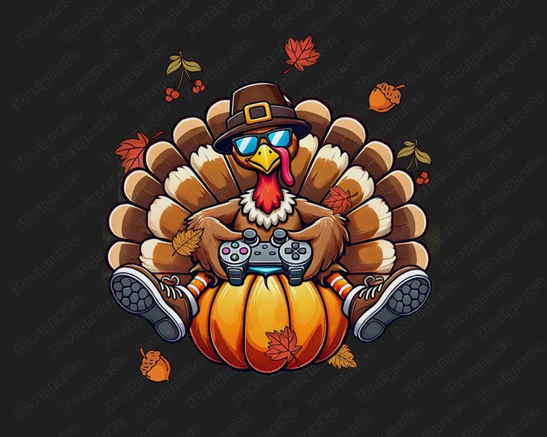 Turkey Gaming Thanksgiving PNG, Happy Thanksgiving PNG, Thanksgiving ...