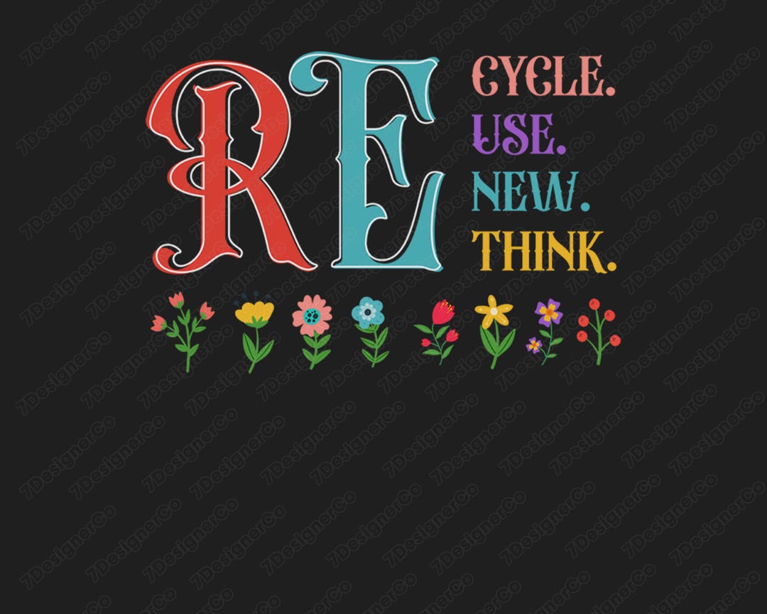 Recycle Reuse Renew Rethink PNG, Earth Day Png, Happy Earth Day Png ...