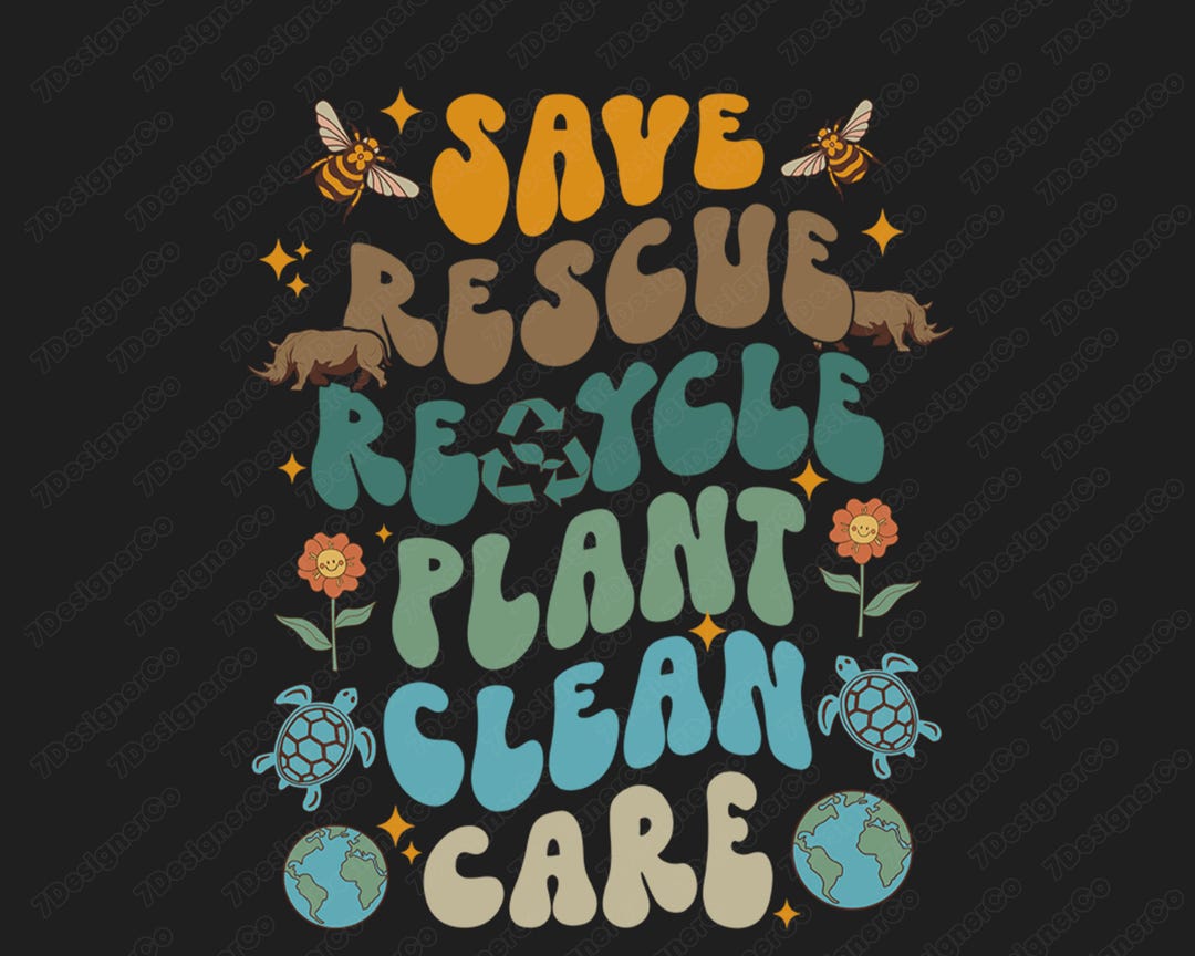 Groovy Save Bees PNG, Earth Day Png, Happy Earth Day Png, Save the ...