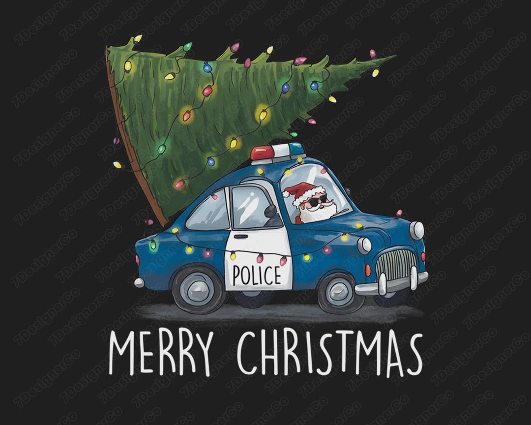 Merry Christmas Police Car Png, Merry Christmas Png, Christmas Family ...