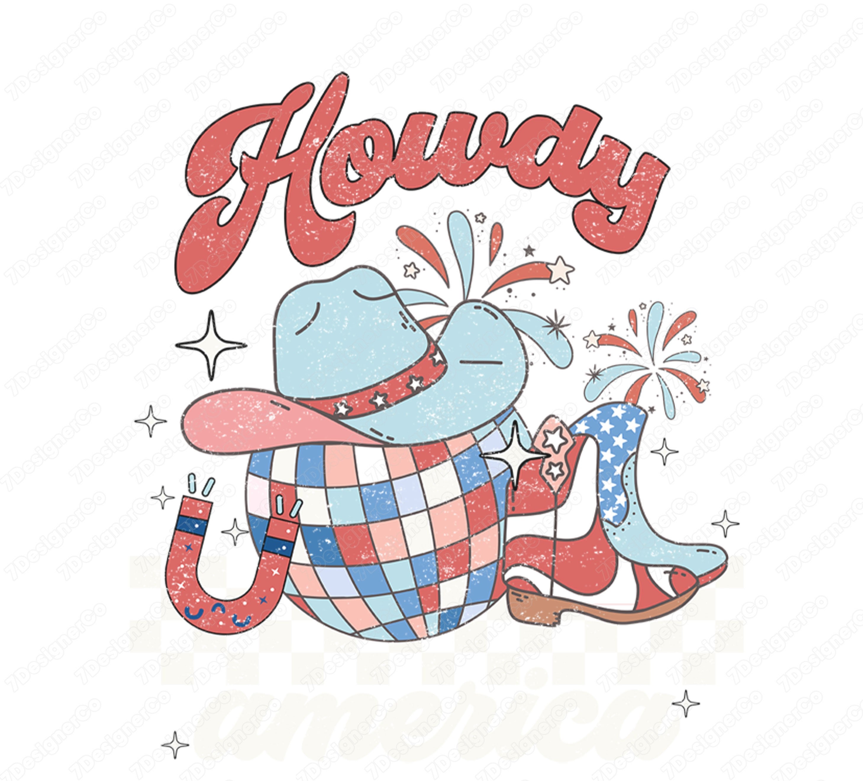 Howdy 4th of July Png, Howdy American 4th of July, Independence Day Png ...