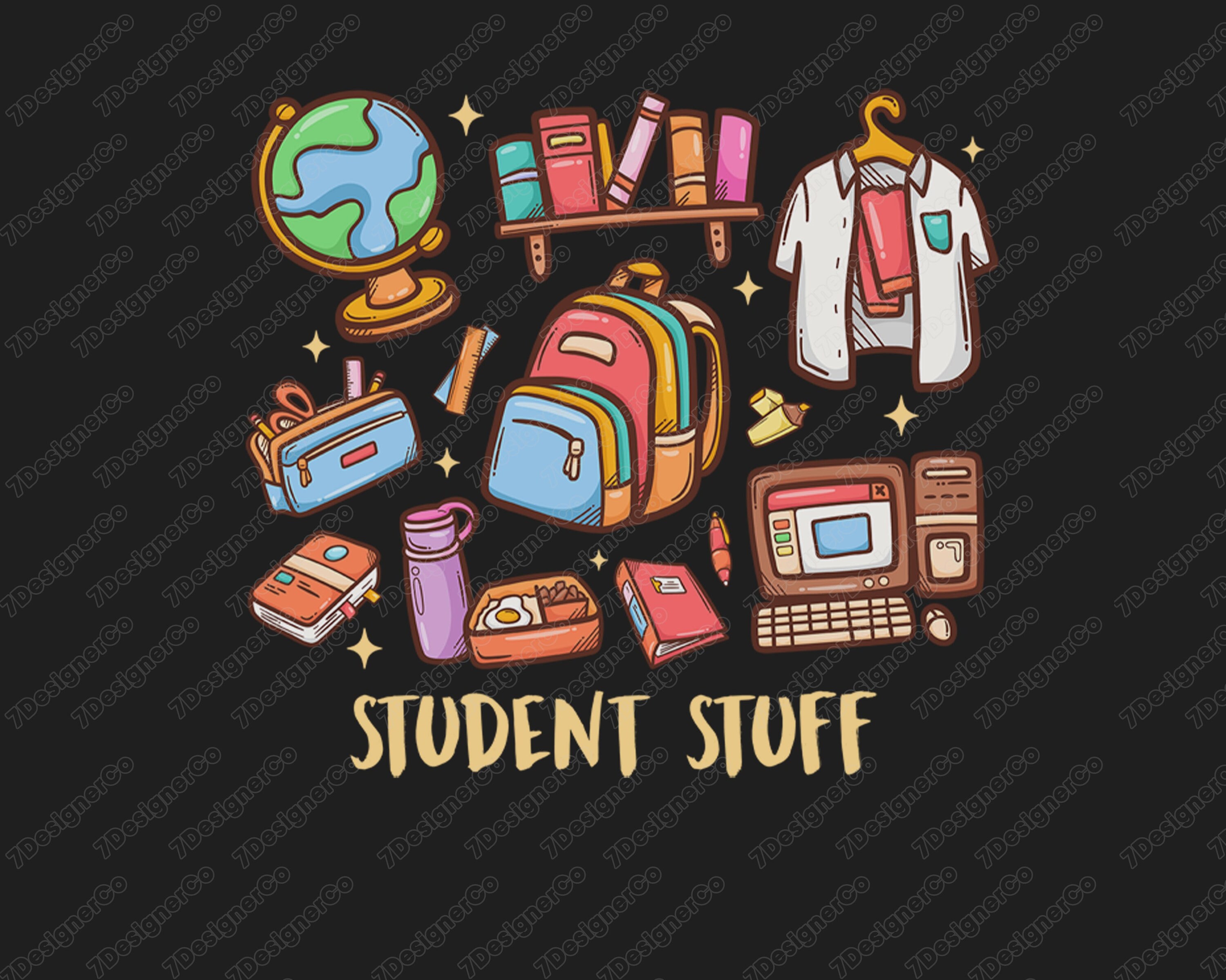 Student Stuff PNG, Back to School PNG, School PNG, First Day of School, Can't Talk Right Now ...