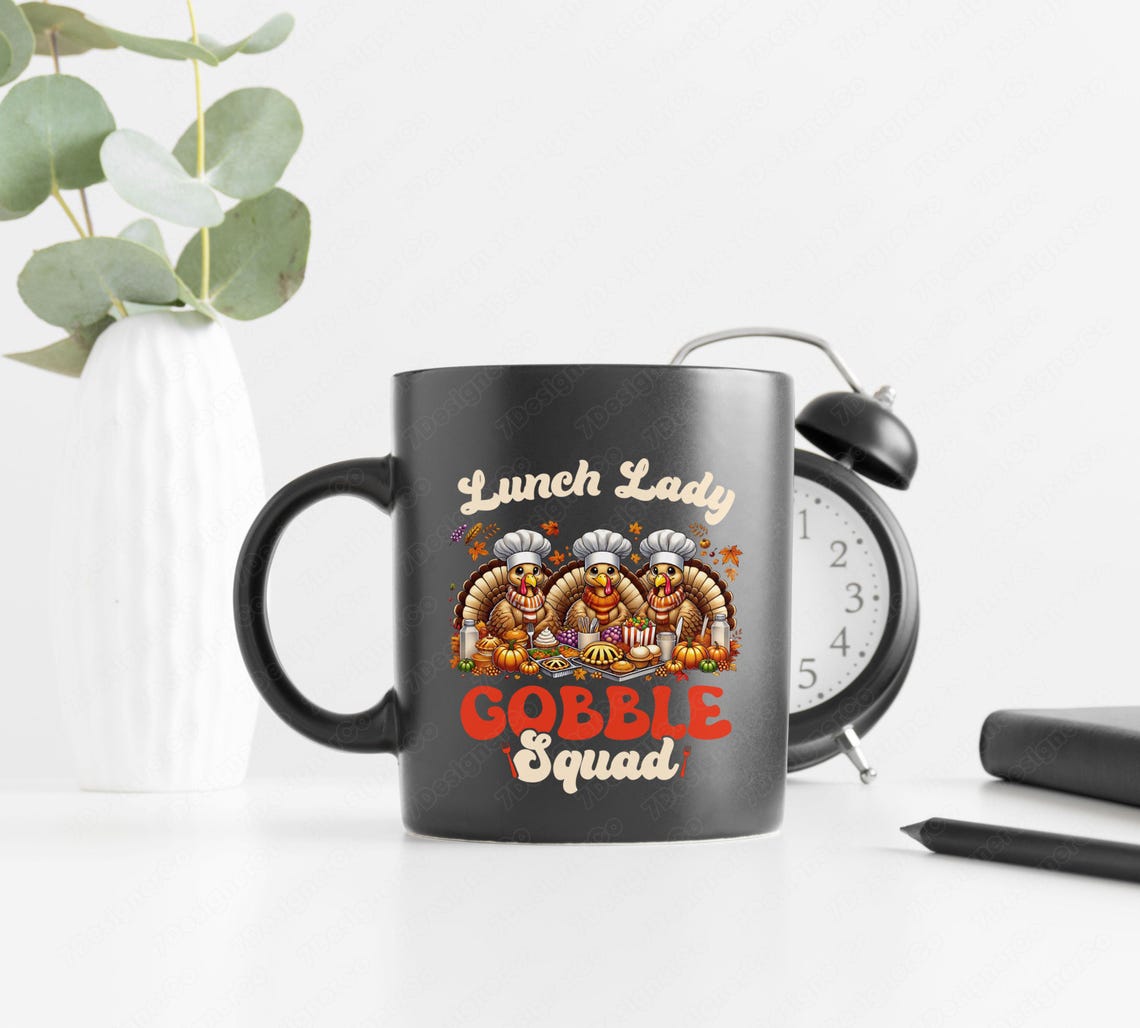 Lunch Lady Gobble Squad Thanksgiving Turkey PNG (digital Download) - Etsy
