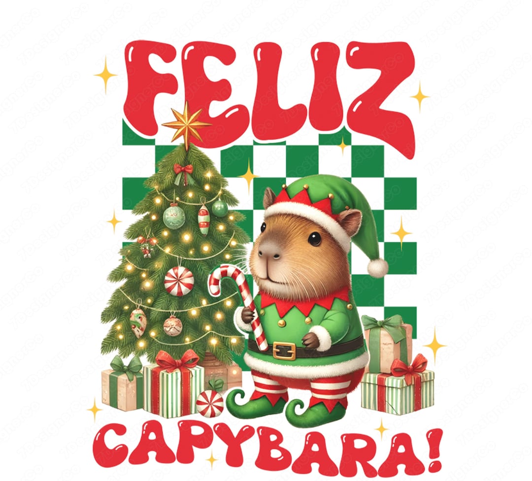 Capybara Christmas Png, Merry Christmas Png, Christmas Family ...