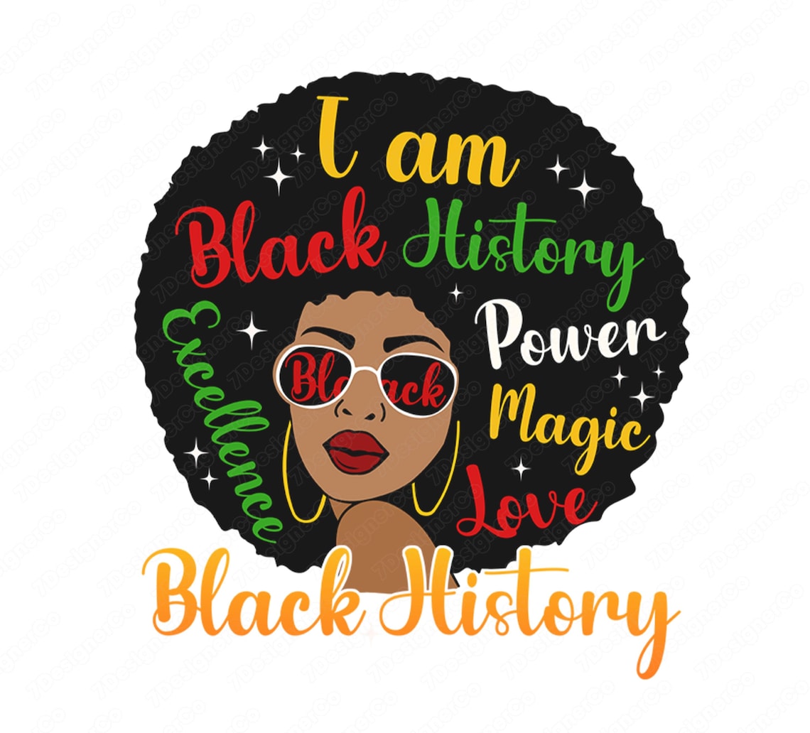 Strong Black Woman PNG: Black History Month Design (digital Download ...