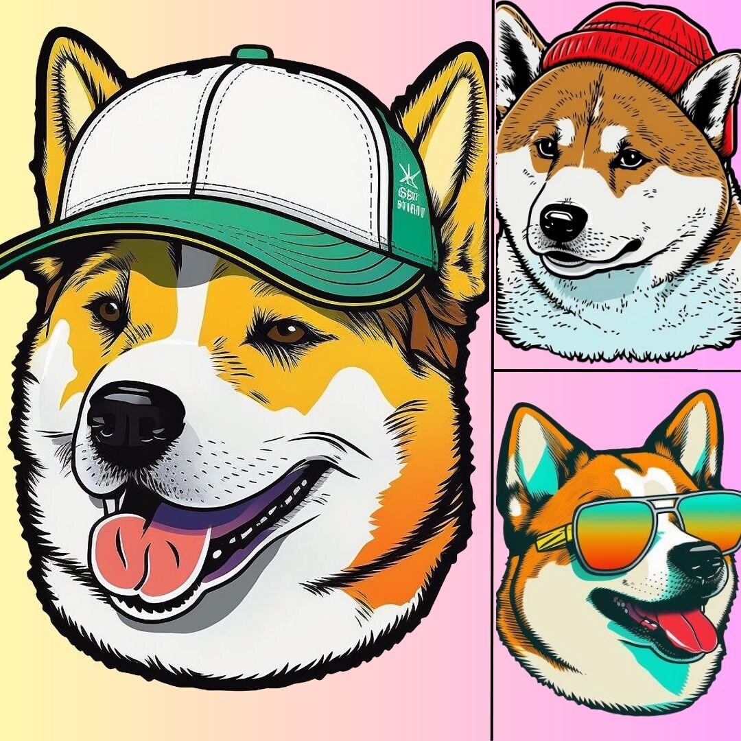 Akita in Clipart Style, Pngs, Commercial Use, Instant Download, High ...