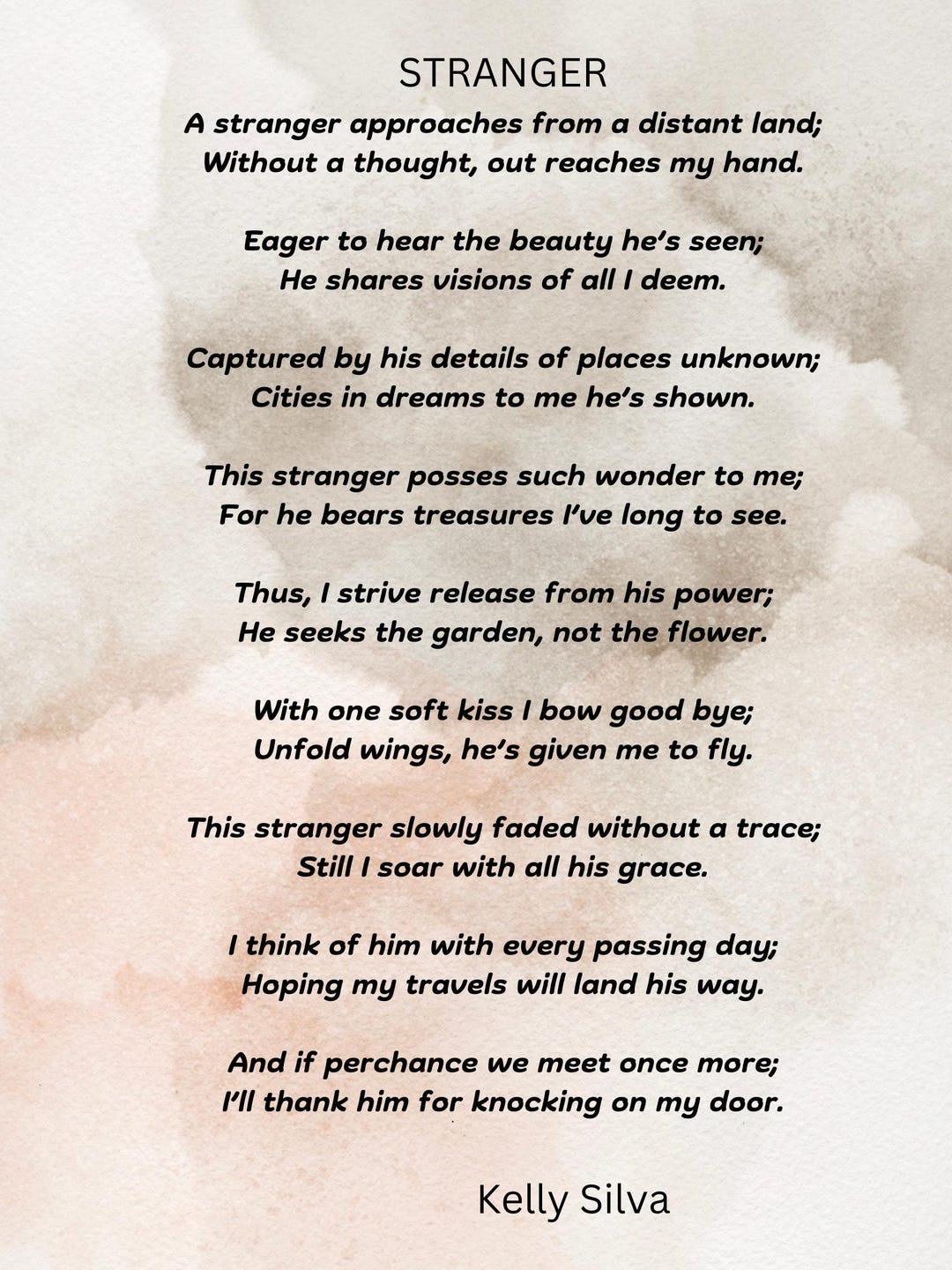 Stranger Poster Poem - Etsy