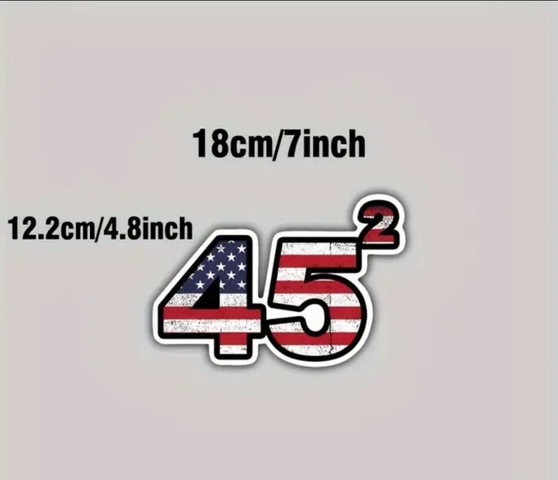 Calcomanía de vinilo de la bandera estadounidense de EE. UU. 45.º 2024 ...