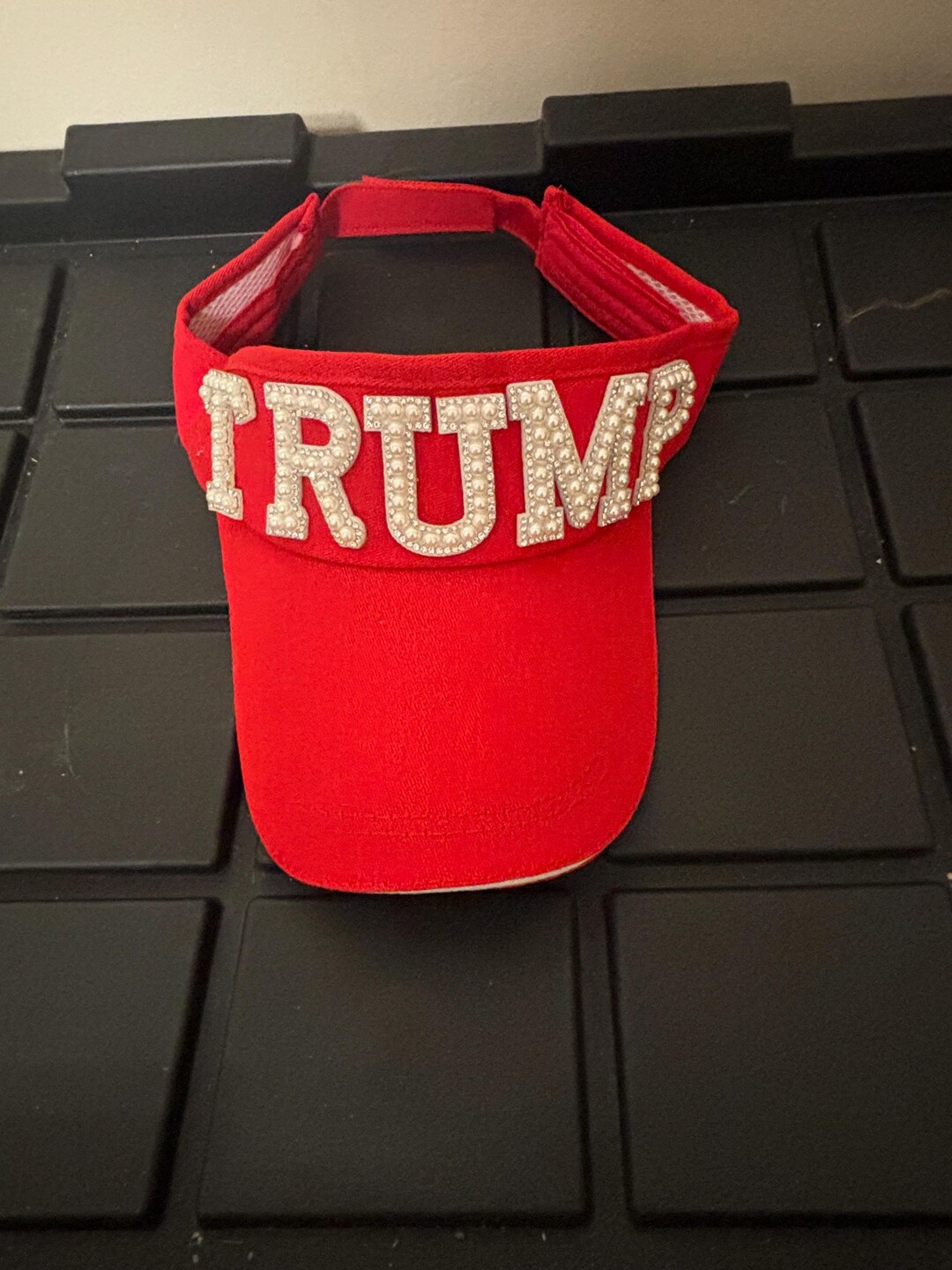 Girly Trump Sun Visor Cap With Pearls - Etsy