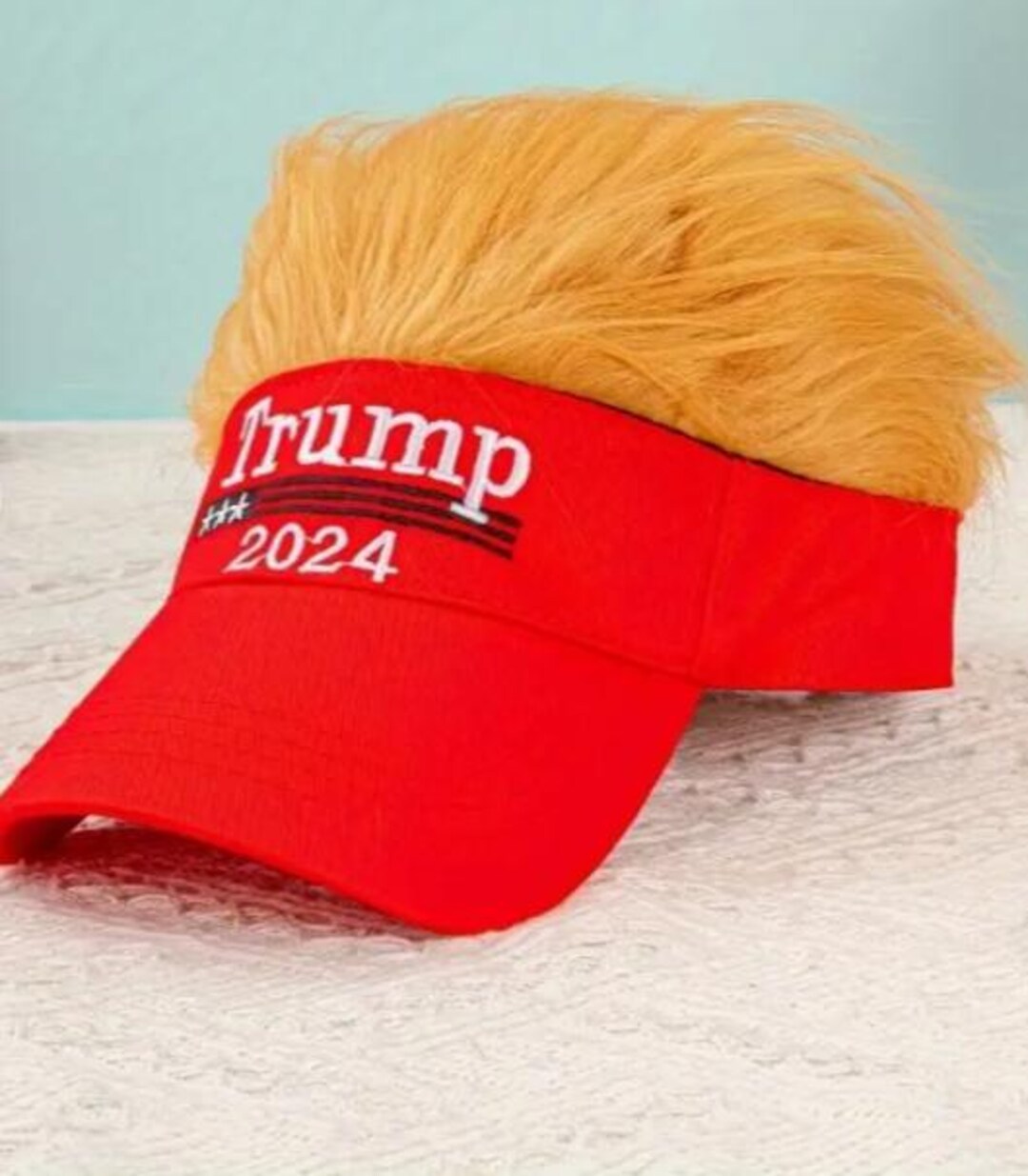 Funny Trump Sun Visor Cap With Blond Wig Attachment - Etsy