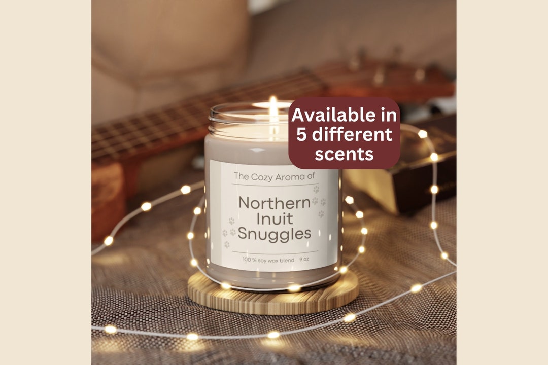 Funny Northern Inuit Dog Candle Gift for Owner Dog Mom Dog Dad New ...