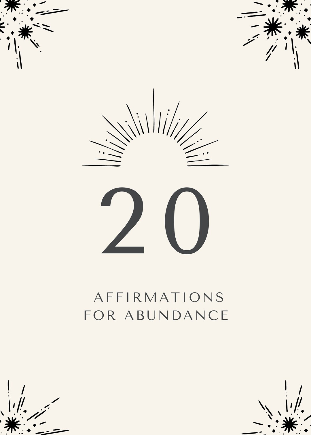 Printable Abundance Affirmation Cards, Digital Affirmation Cards ...