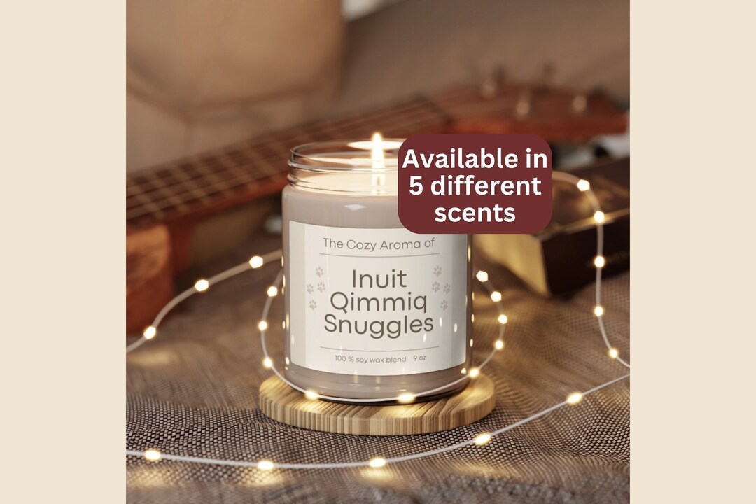 Funny Inuit Qimmiq Dog Candle Gift for Owner Dog Mom Dog Dad New Puppy ...