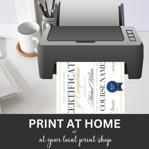 Certificate of Completion Template, 10 Printable Certificates Bundle ...