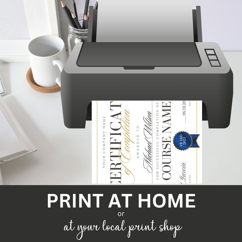 Printable Certificate of Completion Bundle | Editable Award & Training ...