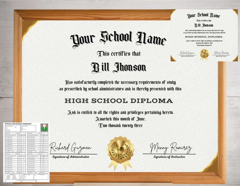 Editable Homeschool Diploma & Transcript Template | High School ...