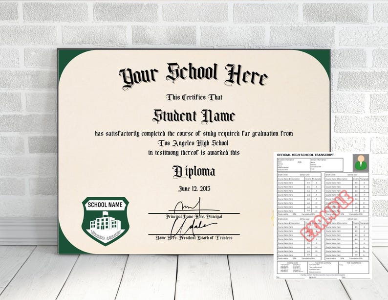 Homeschool Diploma & Transcript Template Bundle | Vintage High School ...