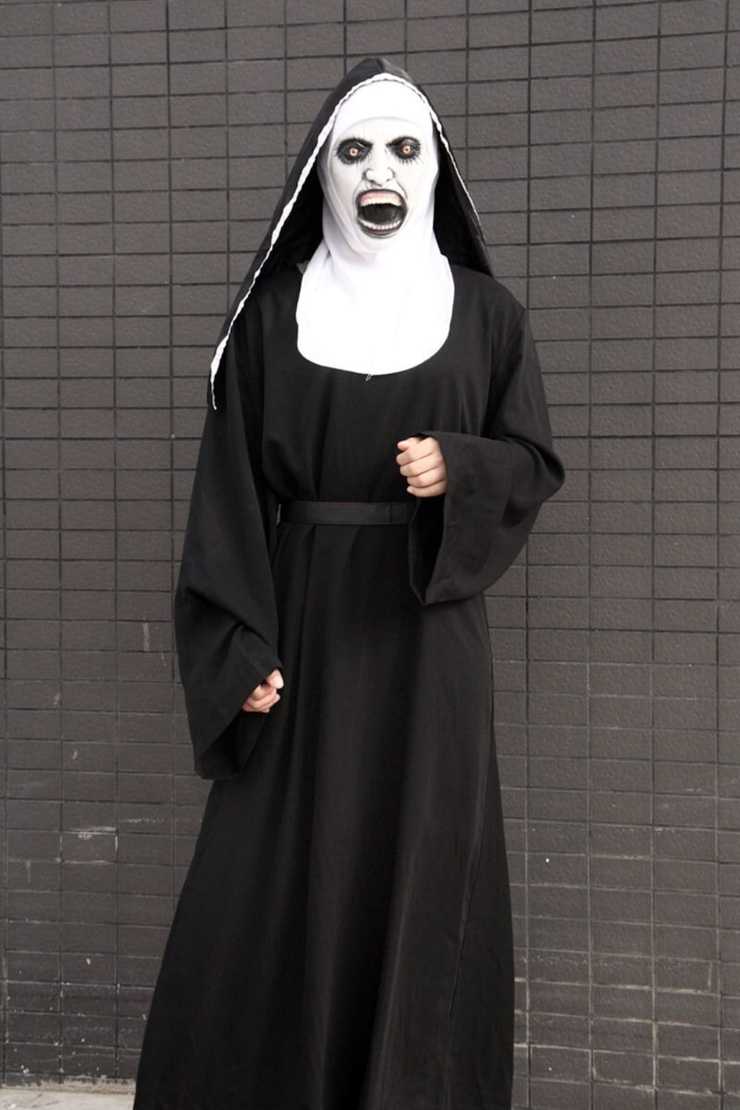The Nun Costume NUN Valak Mask Demon Nun Mask Halloween - Etsy Australia