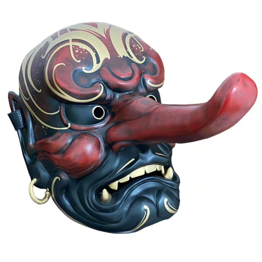 Tengu Mask Japanese Tengu Cosplay Mask Demon Hannya Samurai - Etsy