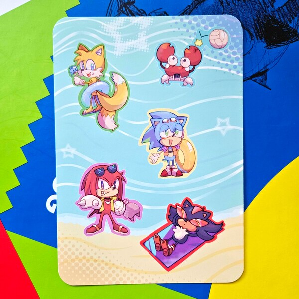 Sonic Sticker Sheet - Etsy