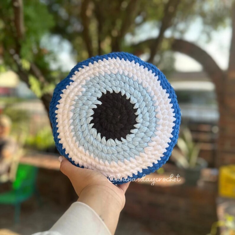 Jumbo Crochet Evil Eye Plushie, Crochet Evil Eye, Evil Eye Pillow - Etsy