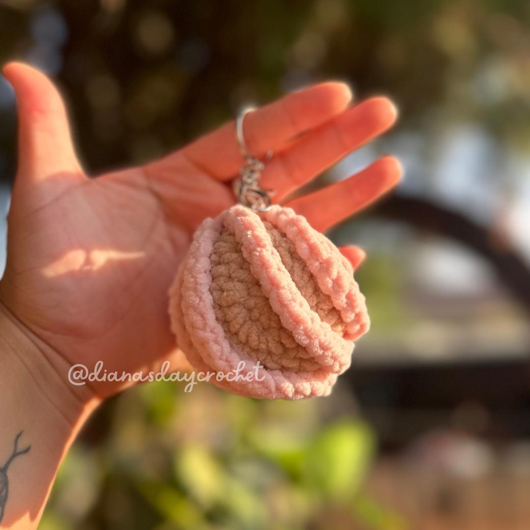 Crochet Concha Keychain | Cute Keychain | Pink Concha | Stocking ...