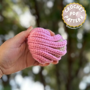 Crochet Heart Concha Pattern, Concha De Corazon Pattern, Pan Dulce ...