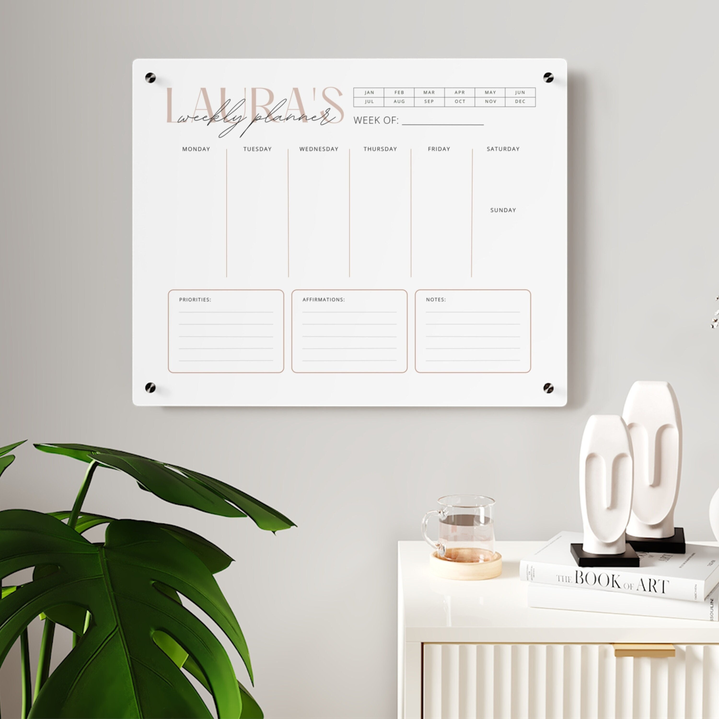 Weekly Planner Printable Personalized Digital Minimalist - Etsy