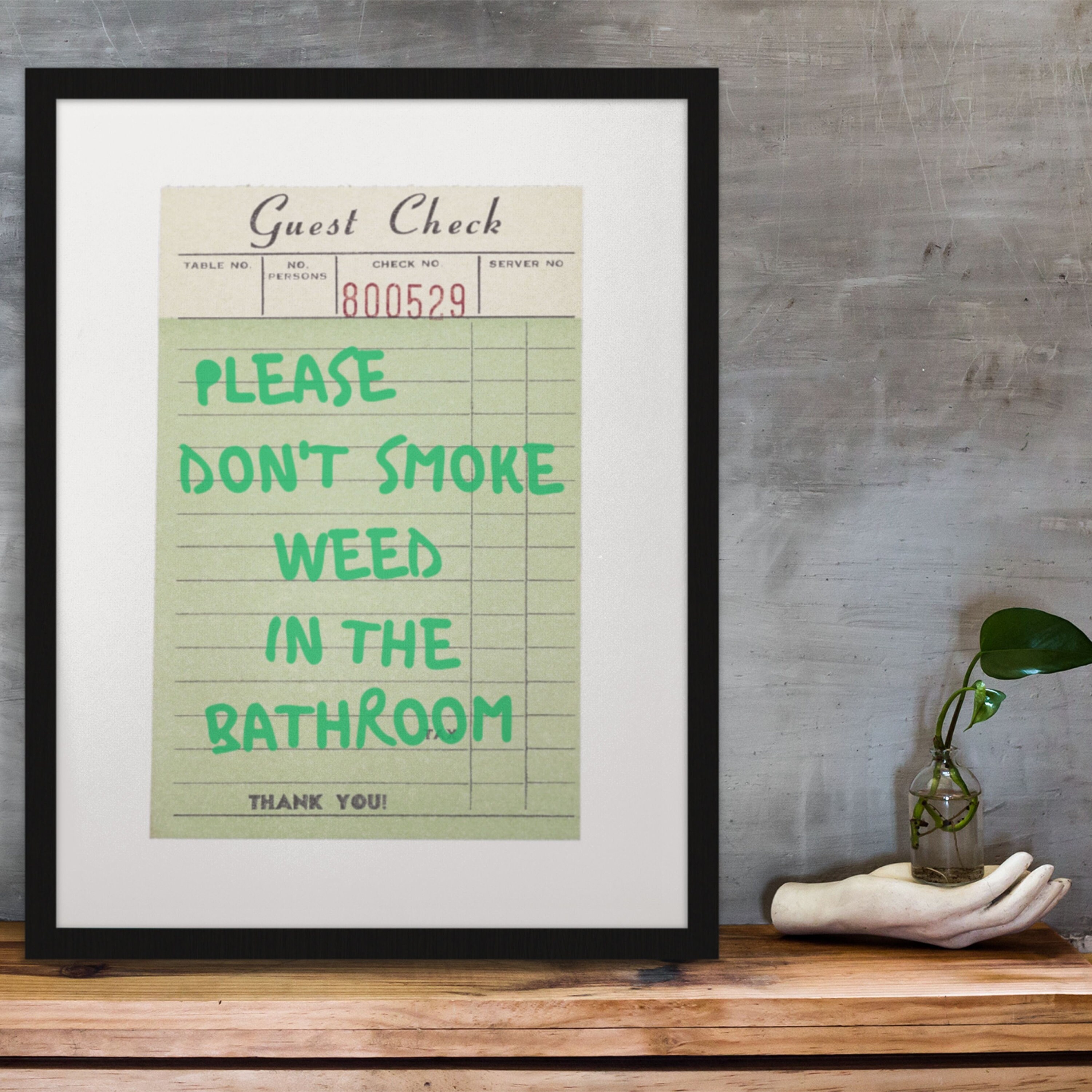 College Dorm Marijuana Poster Retro Wall Art Cannabis Decor - Etsy
