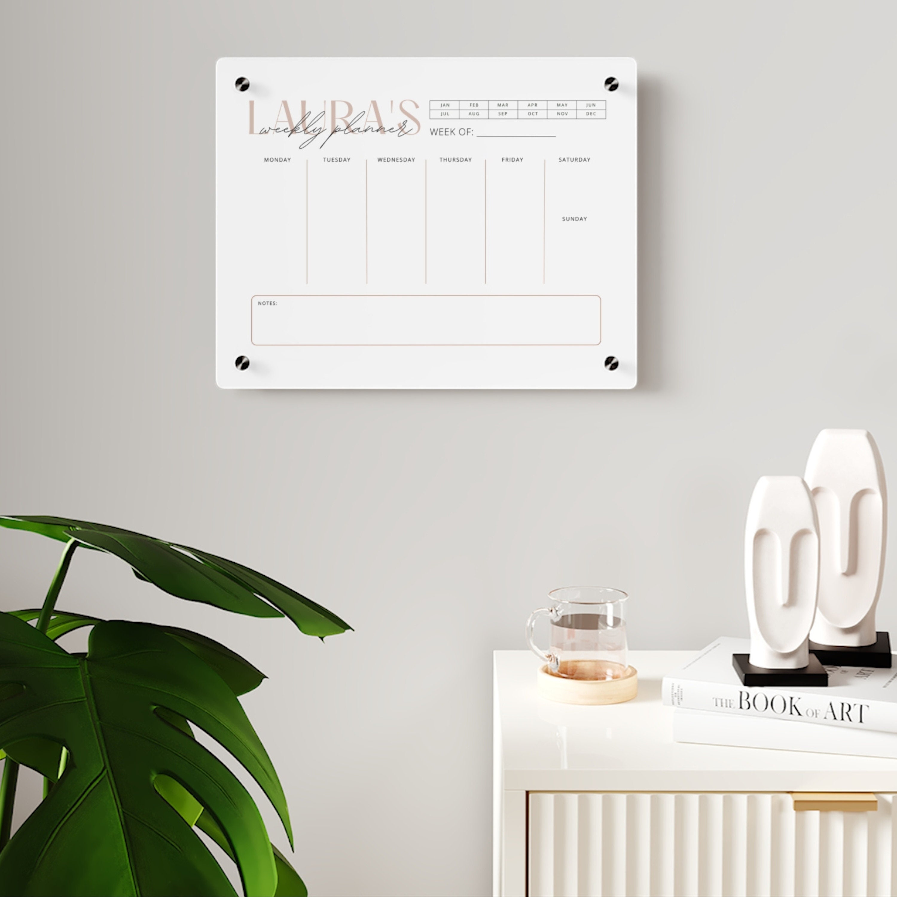 Weekly Planner Printable Personalized Digital Minimalist - Etsy