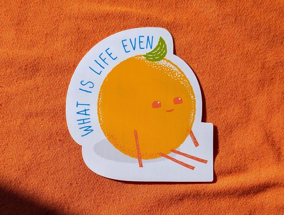 Ennui Orange Sticker Die Cut Vinyl Sticker Handmade - Etsy