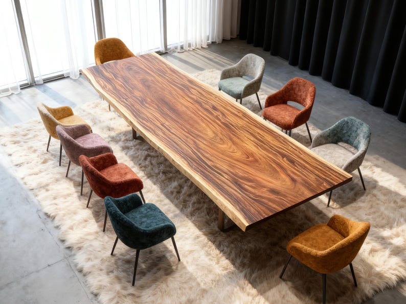 Big SALE! 12ft Extra Long Live Edge Slab, Extra Long Conference Table ...