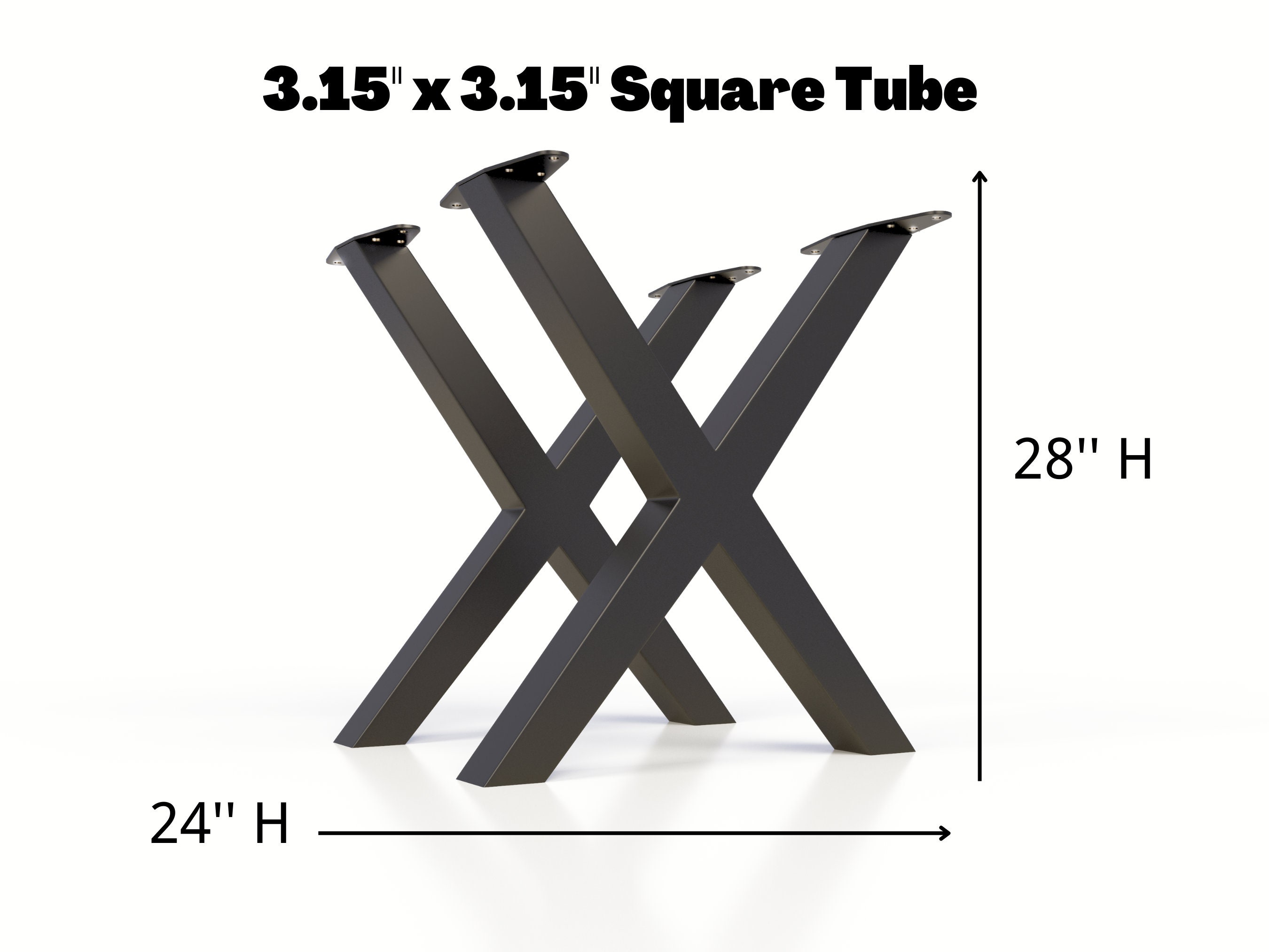 Heavy Duty Xtable Legs2pc,heavy-duty Table Legs, X-shaped Legs, 24''W X ...