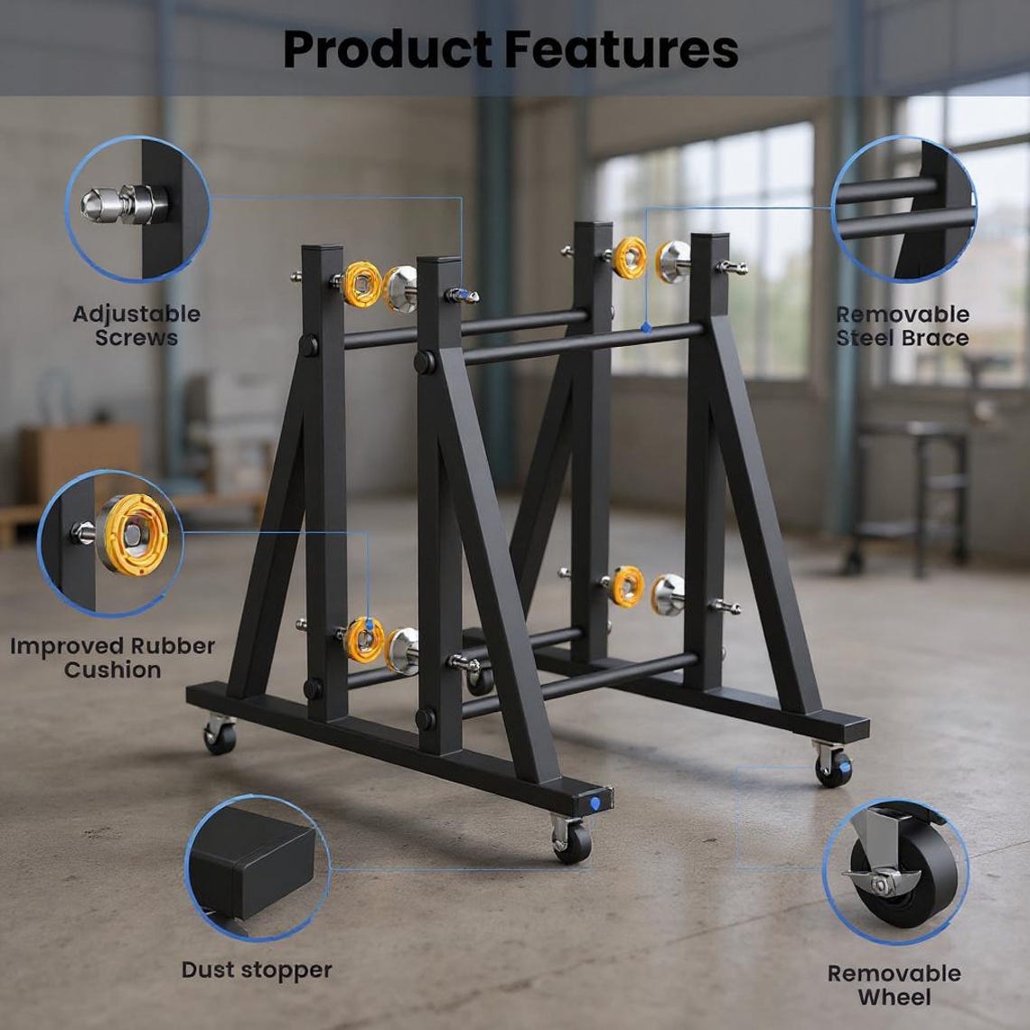 Heavy-duty Display Rack for Slabs & Doors | Industrial-grade Stand for ...