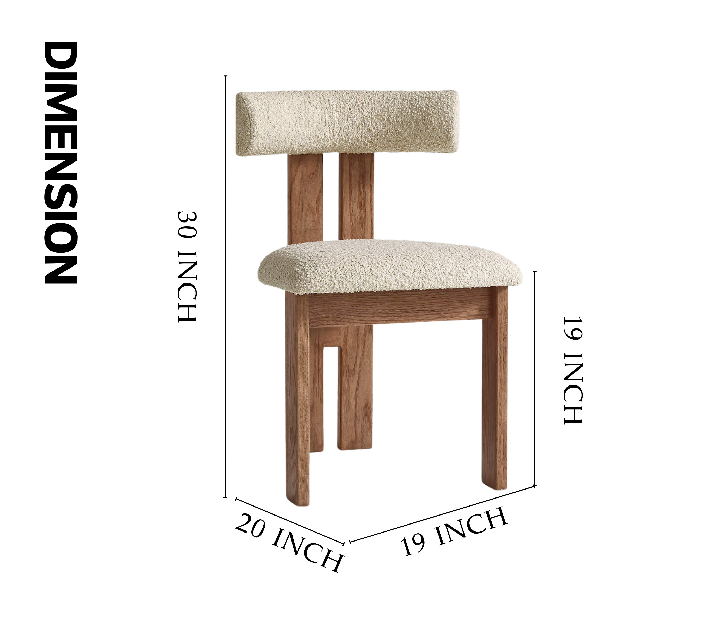 2pcs Fsc-solid Wood Handmade Designer Fabric Chair, Ready to Ship, Mid ...