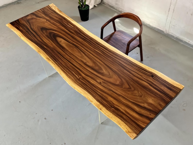 Big SALE! 8ft Long Live Edge Slab, Custom Dining Table, Solid Wood ...