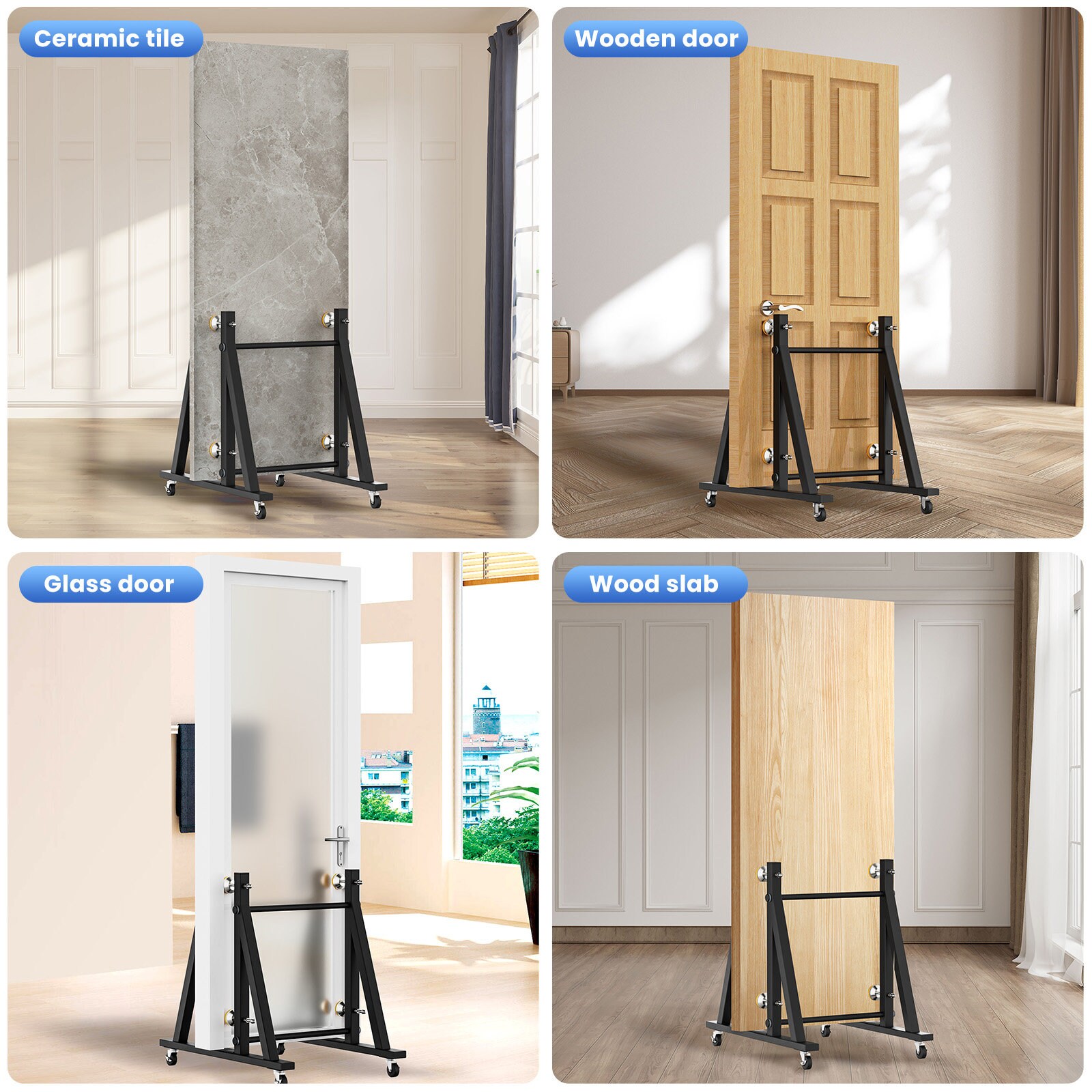 Display Stand for Heavy Duty Wood Slab, Wood Door, Glass Door, Display ...