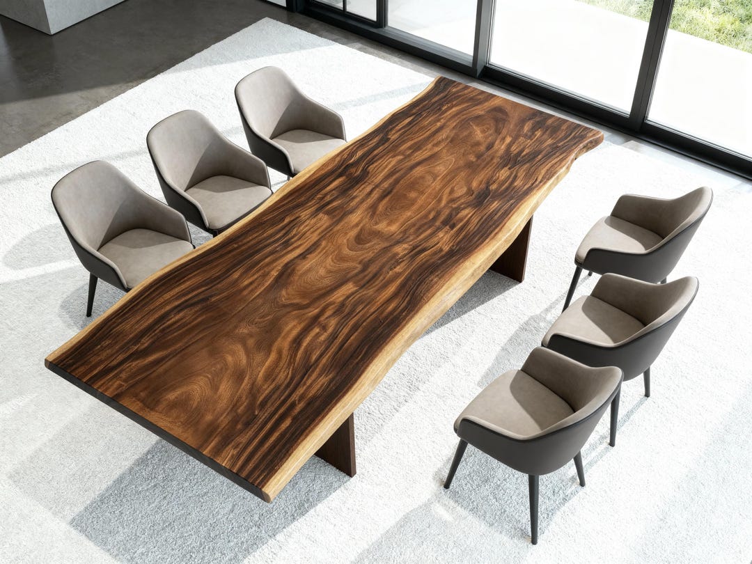 Big SALE! 130'' Extra Long Live Edge Slab, Extra Long Conference Table ...