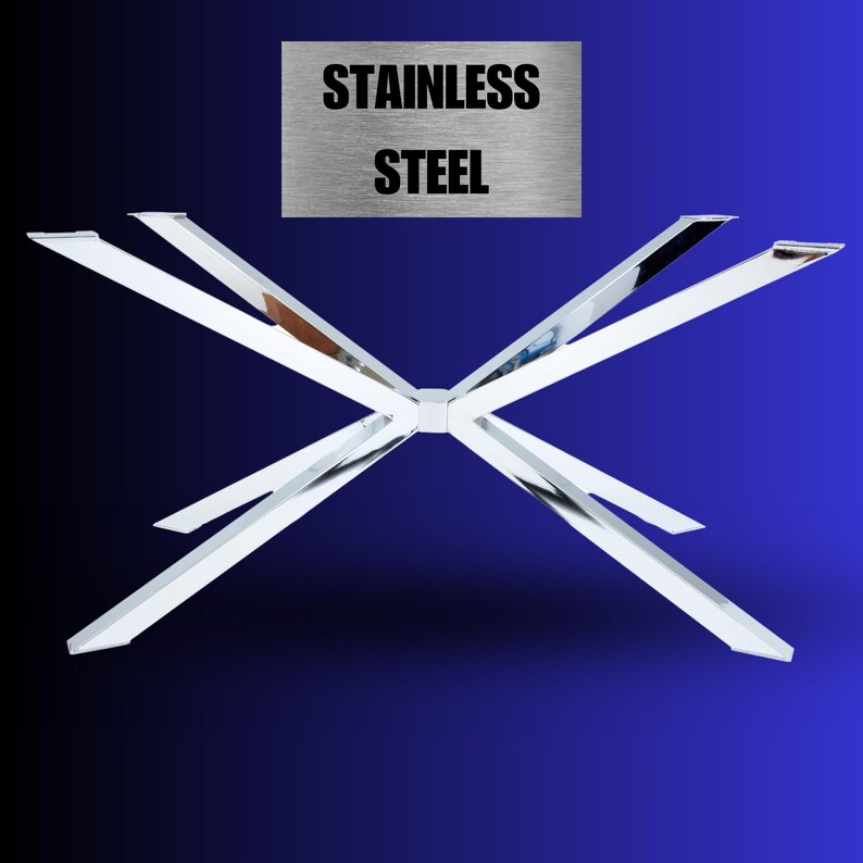 Polished Stainless Steel Table Legs Spider Shaped, Heavy Duty Cross ...