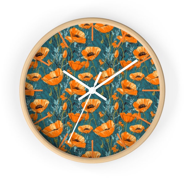 Poppy Wall Clock - Etsy